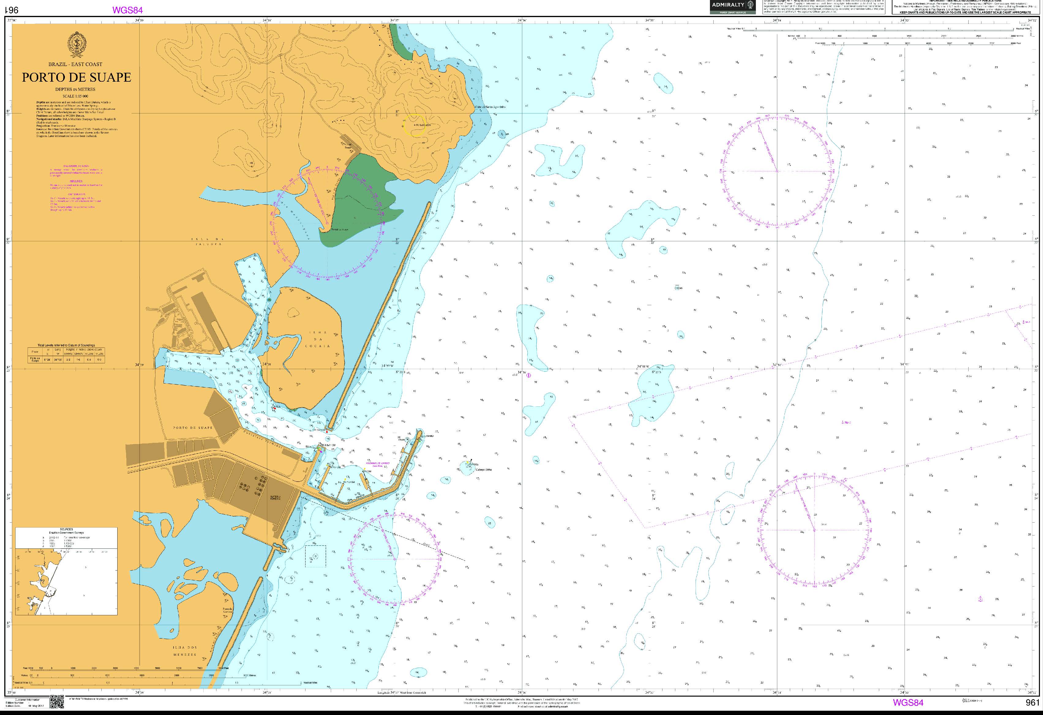 Nautical Chart 961 Brazil, Porto de Suape