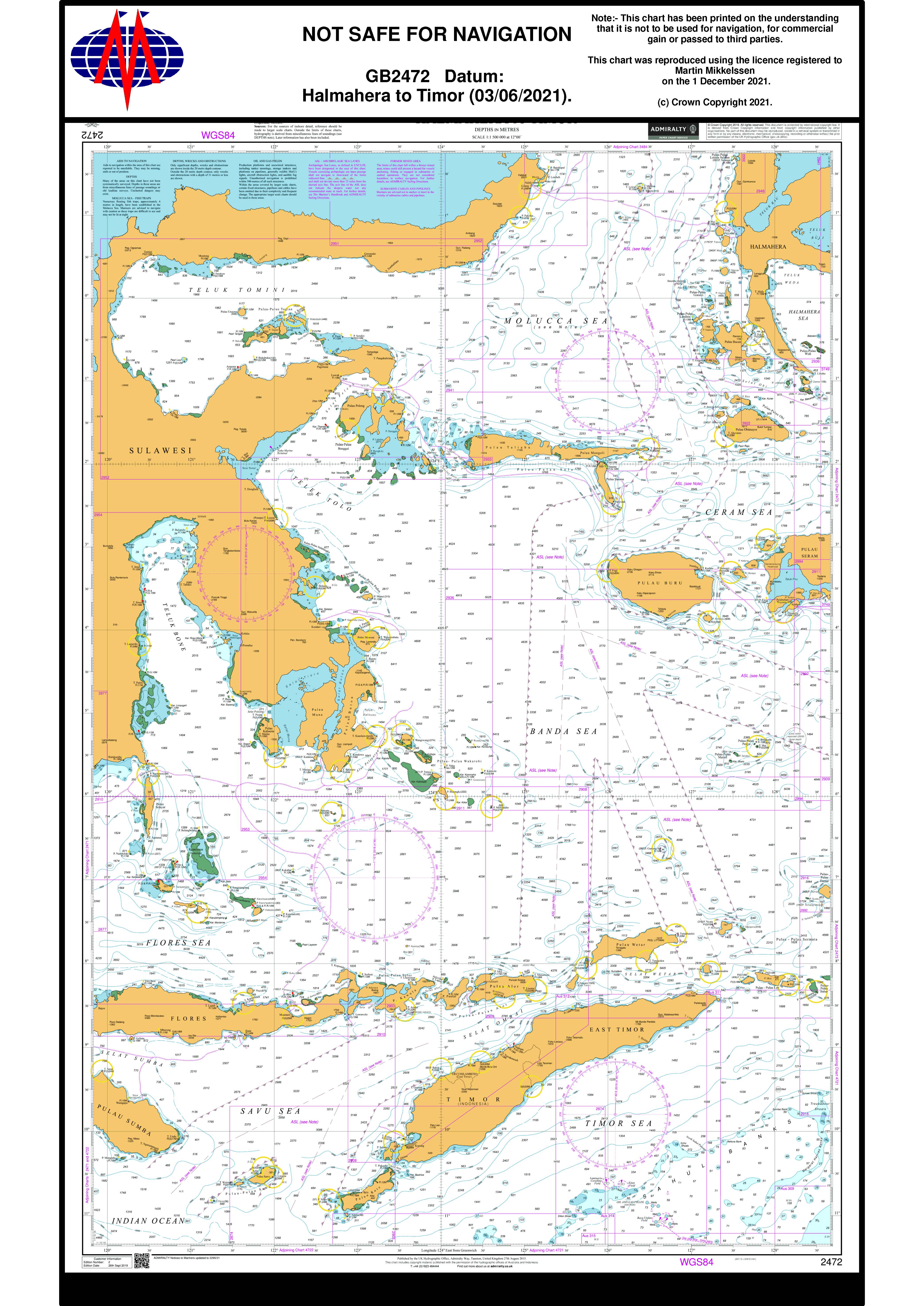 Official ADMIRALY nautical chart distributor for Indonesia