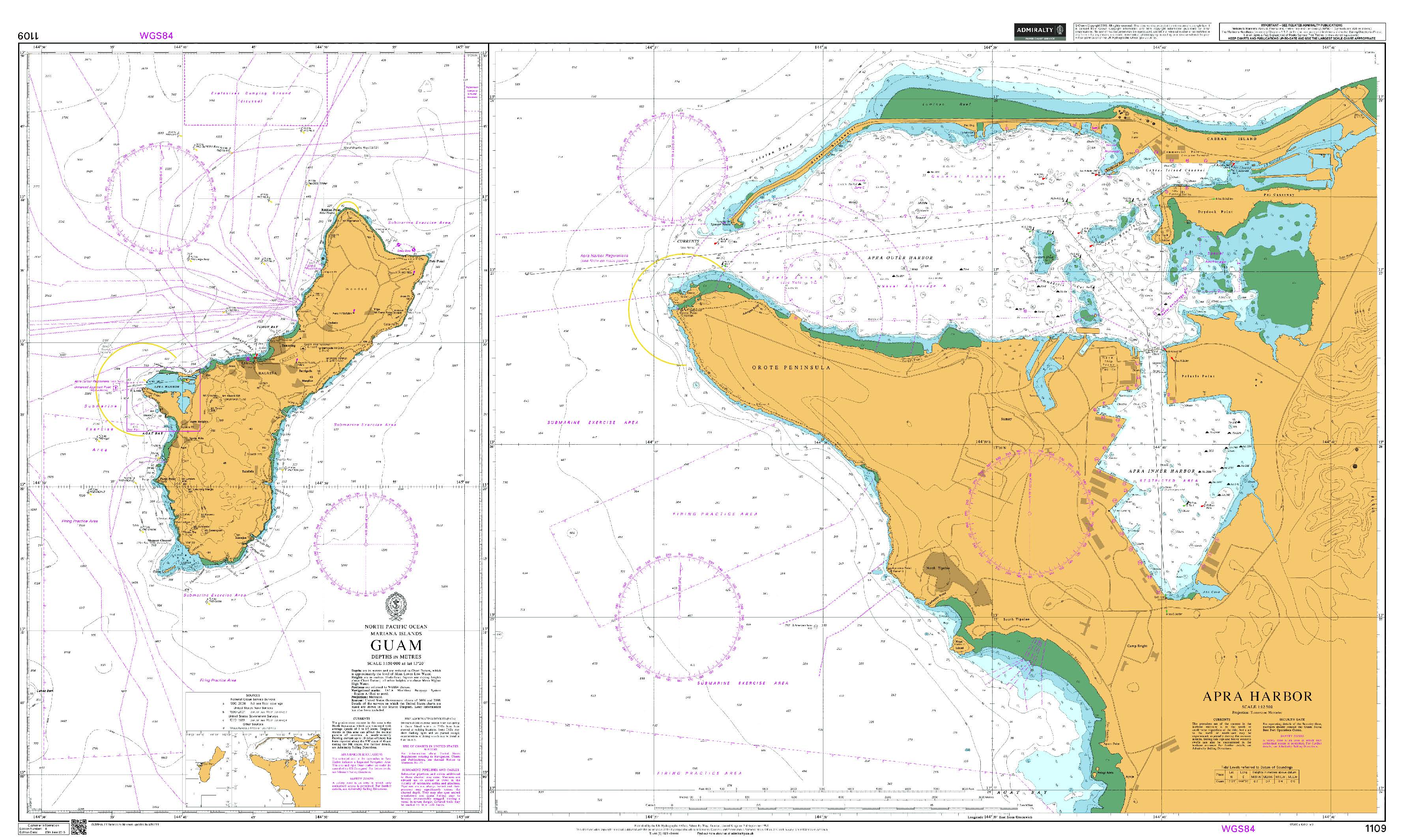 Nautical Chart 1109 Mariana Islands - Guam