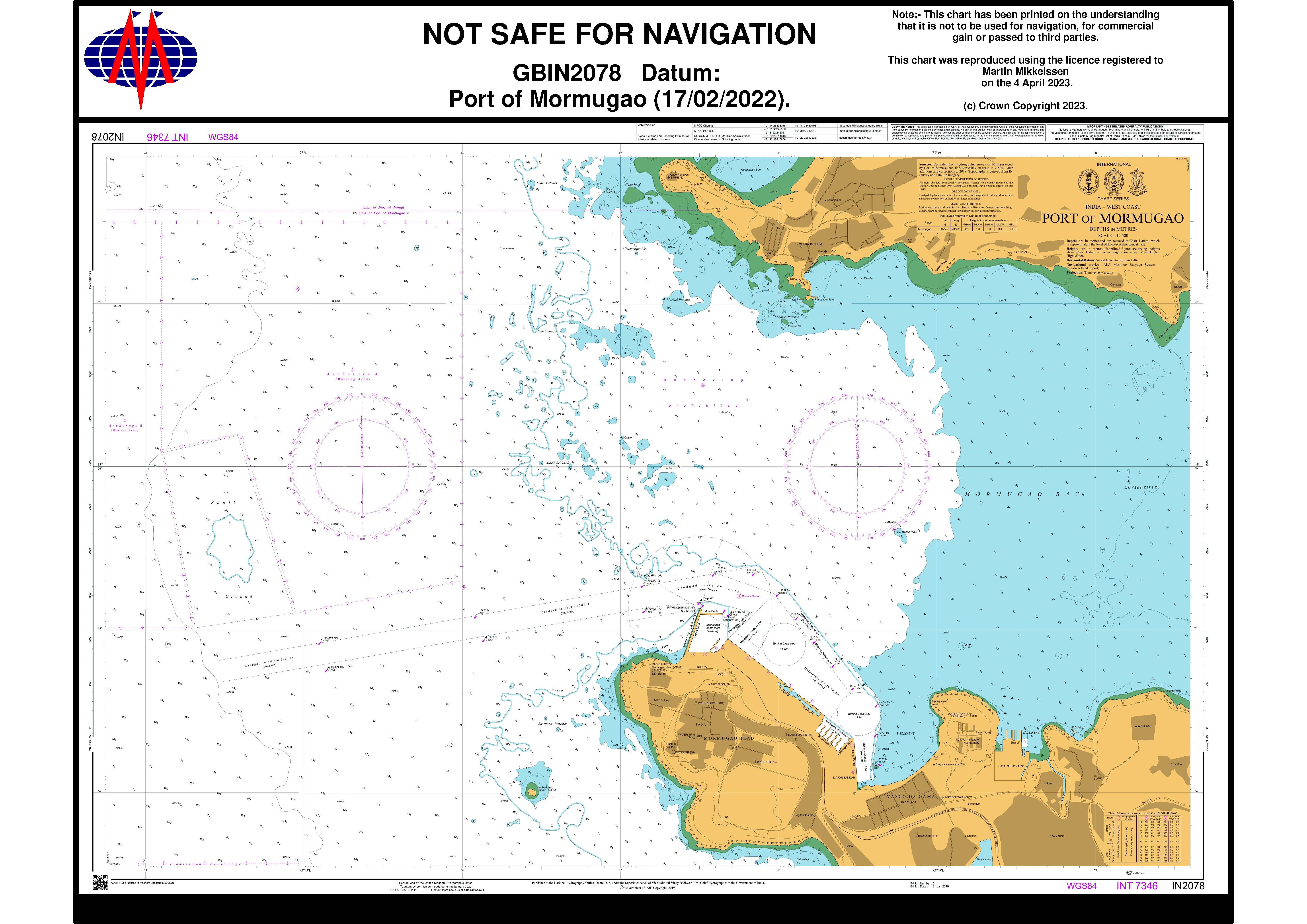 Official ADMIRALY nautical chart distributor for Persian Gulf & India