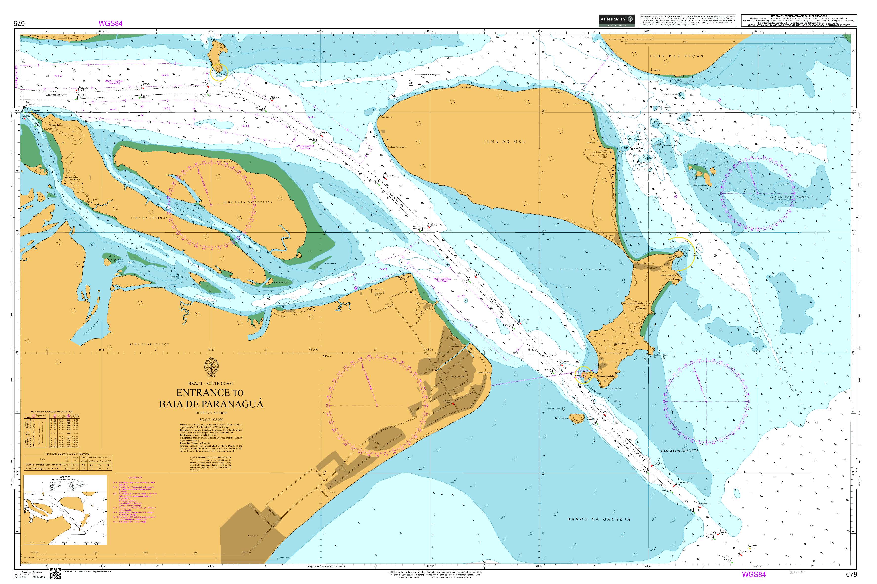 Nautical Chart 579 Baia de Paranagua