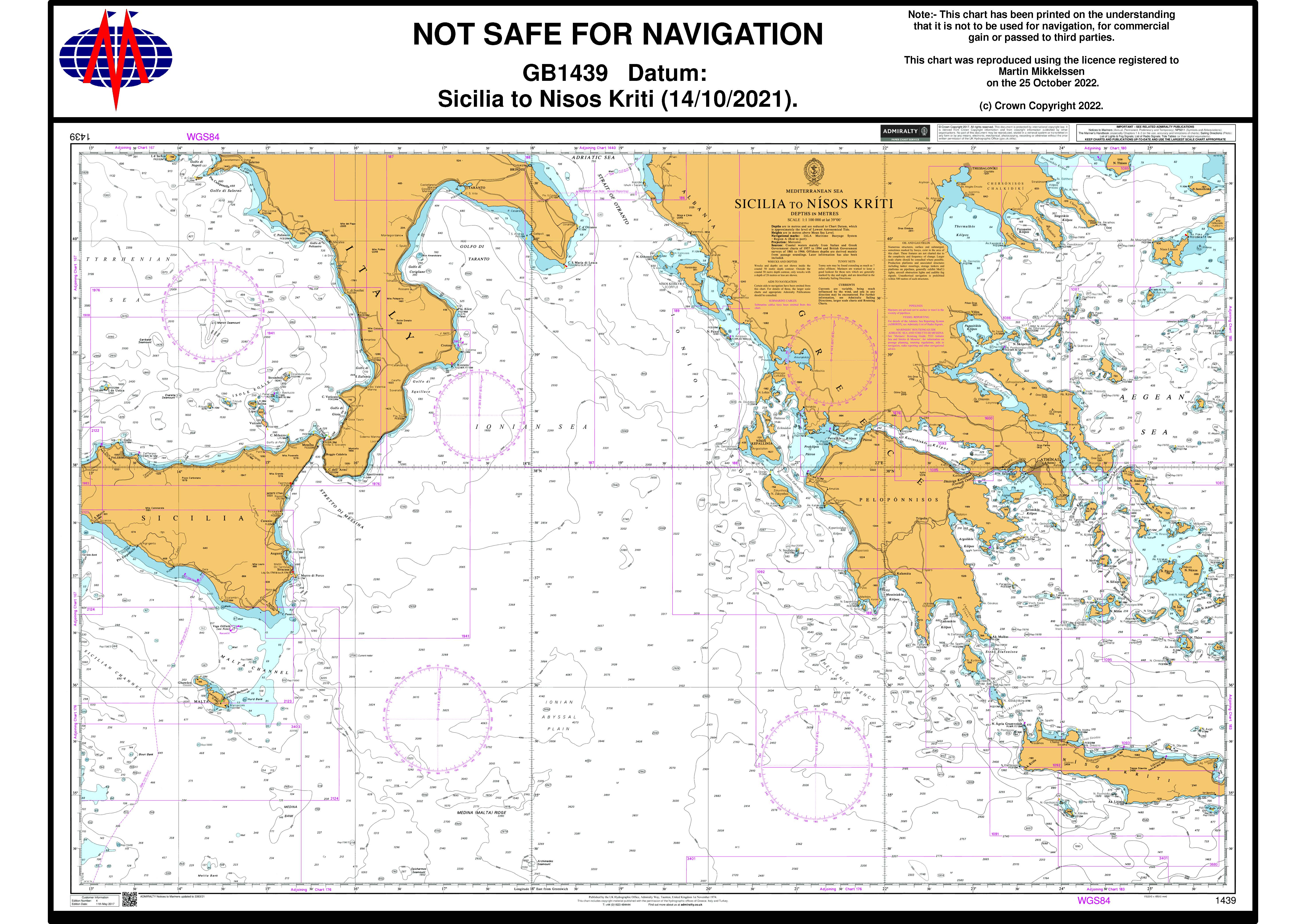 Official ADMIRALY nautical chart distributor for the Mediterranean